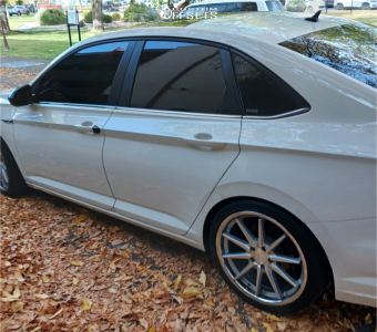 2019 Volkswagen Jetta with 19x8.5 42 Ferrada Fr4 and 245/35R19 Nitto ...