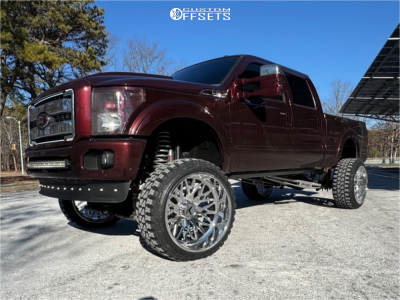 2011 Ford F-250 Super Duty with 26x14 -76 KG1 Forged Trident and 37/13 ...