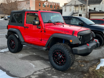 2015 Jeep Wrangler Wheel Offset Aggressive > 1" Outside Fender Leveling ...