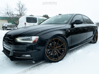 2014 Audi A4 with 19x9.5 35 Anovia AN-10 and 235/35R19 Radar Dimax As-8 and Lowering Springs ...