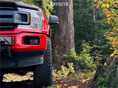 2019 Ford F-150 with 18x9 18 Vision Nemesis and 295/70R18 Nitto Ridge ...