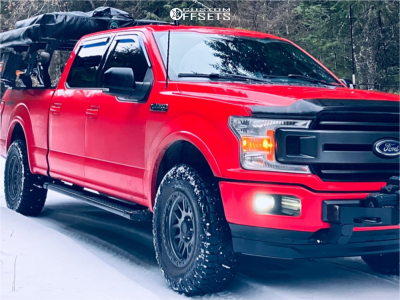 2019 Ford F-150 with 18x9 18 Vision Nemesis and 295/70R18 Nitto Ridge ...