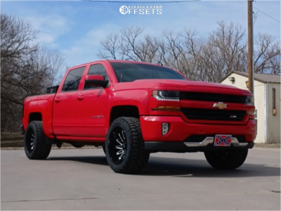 2017 Chevrolet Silverado 1500 Wheel Offset Aggressive > 1" Outside ...