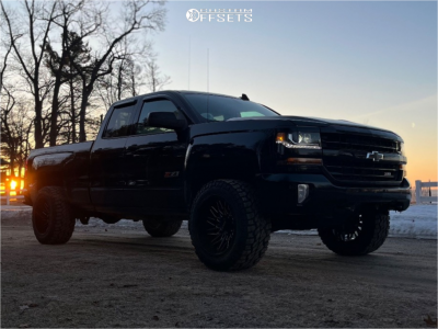 2018 Chevrolet Silverado 1500 Wheel Offset Aggressive > 1" Outside ...