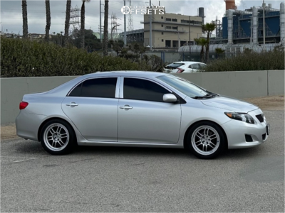 2010 Toyota Corolla with 17x8 35 Enkei Rpf1 and 235/45R17 Michelin ...