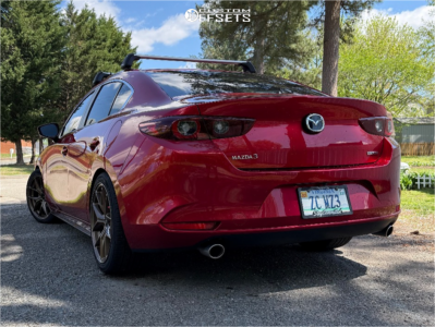2024 Mazda 3 with 18x8.5 38 Enkei Tsr-x and 235/40R18 Continental ...