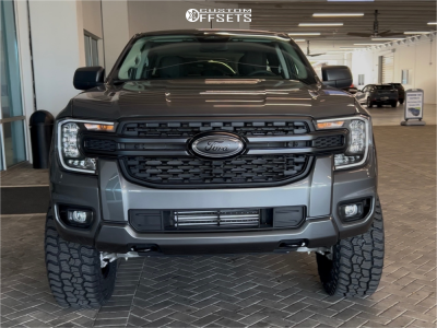 2024 Ford Ranger with 17x8.5 0 Black Rhino Warthog and 33/12.5R17 ...