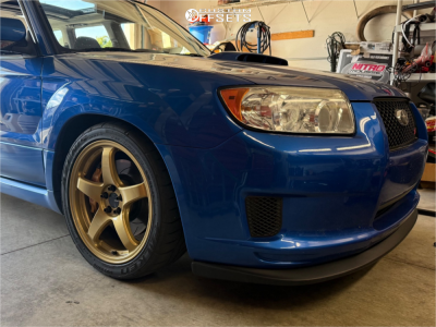 2007 Subaru Forester with 18x8 45 Enkei Pf05 and 245/40R18 Falken ...