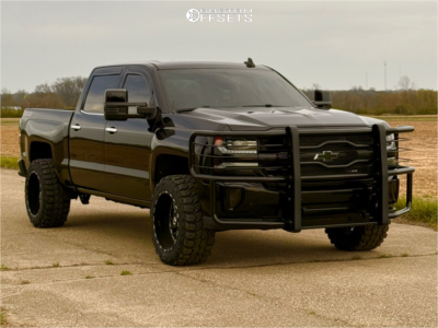 2016 Chevrolet Silverado 1500 with 20x12 -44 TIS 544bm and 33/12.5R20 ...