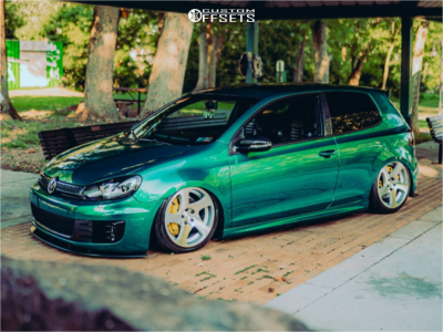2010 Volkswagen GTI with 18x8.5 45 Rotiform Tmb and 225/40R18 Firestone ...