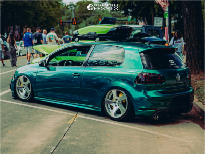 2010 Volkswagen GTI with 18x8.5 45 Rotiform Tmb and 225/40R18 Firestone ...