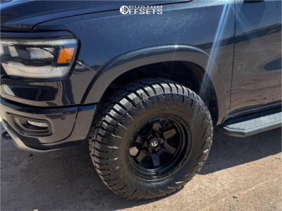2019 Ram 1500 with 18x9 -12 Fuel Shok and 35/12.5R18 RBP Repulsor Rt ...