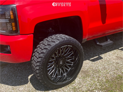 2016 Chevrolet Silverado 2500 HD with 24x12 -44 Axe Offroad Kratos and ...