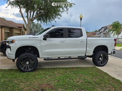 2023 Chevrolet Silverado 1500 with 22x12 -44 Ferrada Ftr11 and 35/12 ...