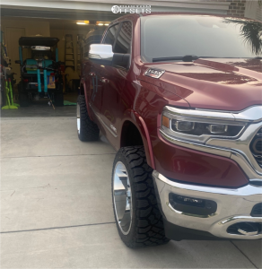 2021 Ram 1500 with 22x12 -51 Vision Rocker and 33/12.5R22 Kenda Klever ...