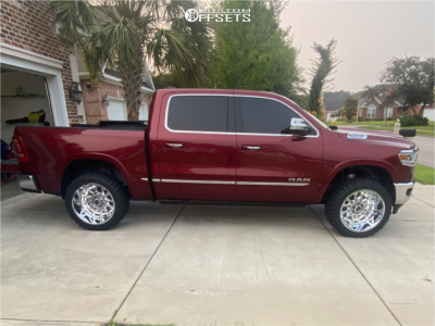 2021 Ram 1500 with 22x12 -51 Vision Rocker and 33/12.5R22 Kenda Klever ...