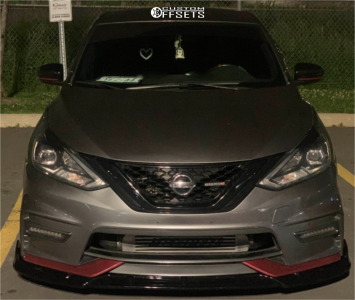 2017 Nissan Sentra with 18x7.5 38 Enkei J10 and 225/40R18 Firestone ...