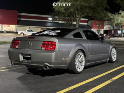 2009 Ford Mustang with 19x9.5 35 Aodhan Aff7 and 245/35R19 Lexani Lx ...