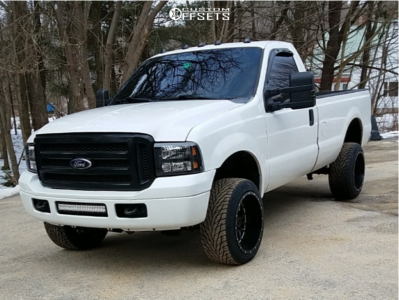 2004 Ford F-350 Super Duty Matte Black Wheels and Rims | Custom Offsets