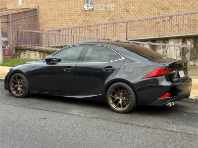2017 Lexus IS300 with 18x8.5 35 Aodhan Aff7 and 225/40R18 Michelin ...