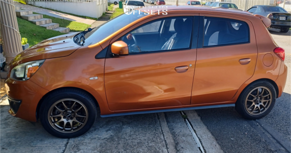2017 Mitsubishi Mirage with 15x6.5 40 Drag Dr31 and 185/60R15 Hankook ...