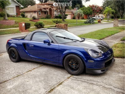 2001 Toyota MR2 Spyder with 15x7 35 Enkei RPF1 and 205/50R15 Nitto Neo ...