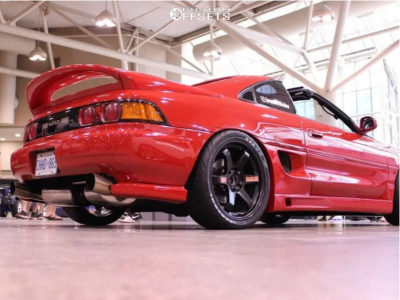 1991 Toyota MR2 with 17x7.5 40 Volk Te37 and 215/40R17 Federal 595 Rs ...