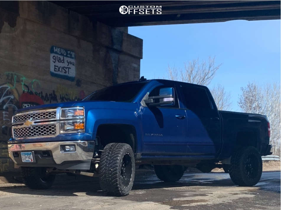 2015 Chevrolet Silverado 1500 with 20x10 -25 TIS 544BM and 33/12.5R20 ...