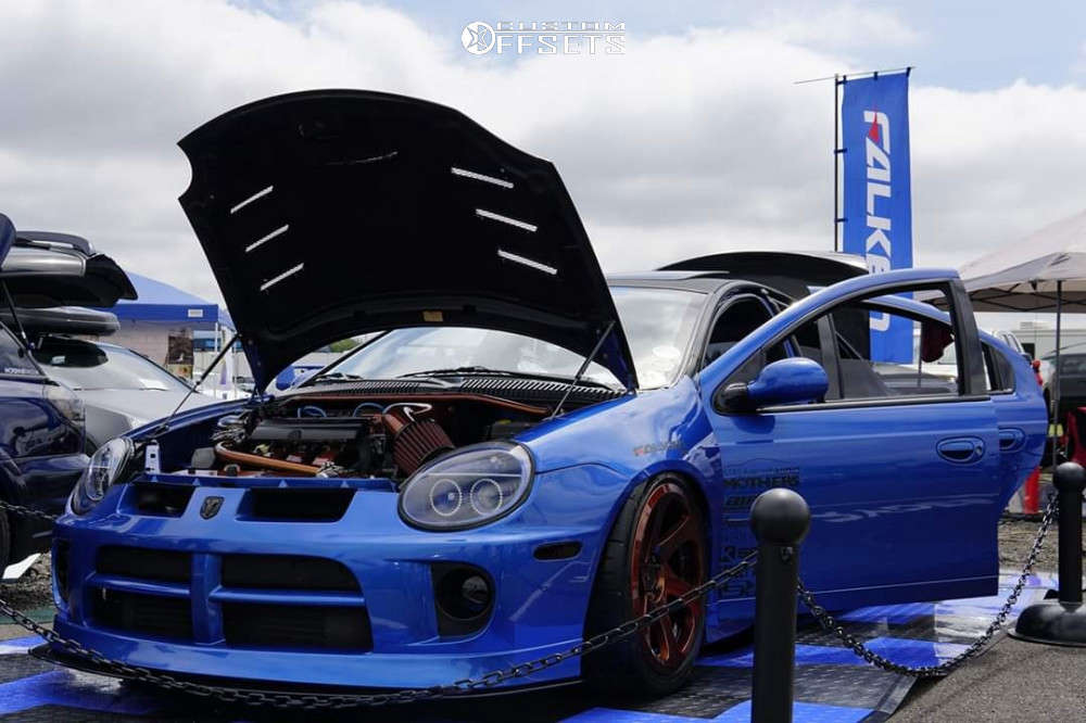 2004 Dodge Neon with 18x8.5 35 AVID1 AV50 and 215/40R18 Falken Azenis ...
