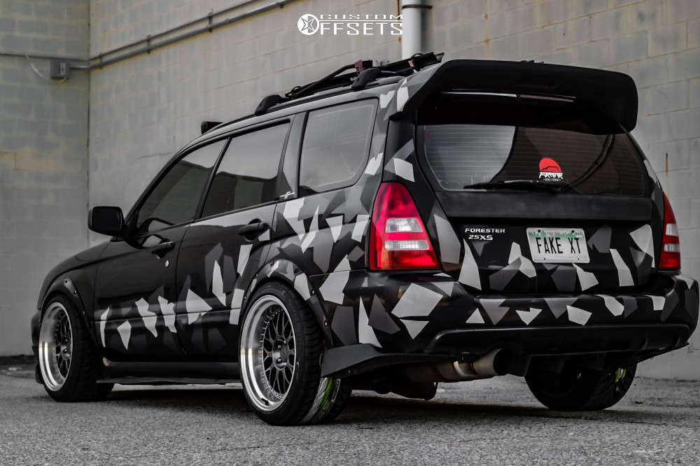 2003 Subaru Forester with 18x10.5 22 ESR SR01 and 265/35R18 Federal ...