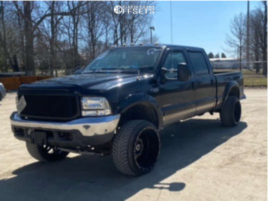 2001 Ford F-350 Super Duty with 24x14 -76 RBP 71r and 305/35R24 Atturo ...