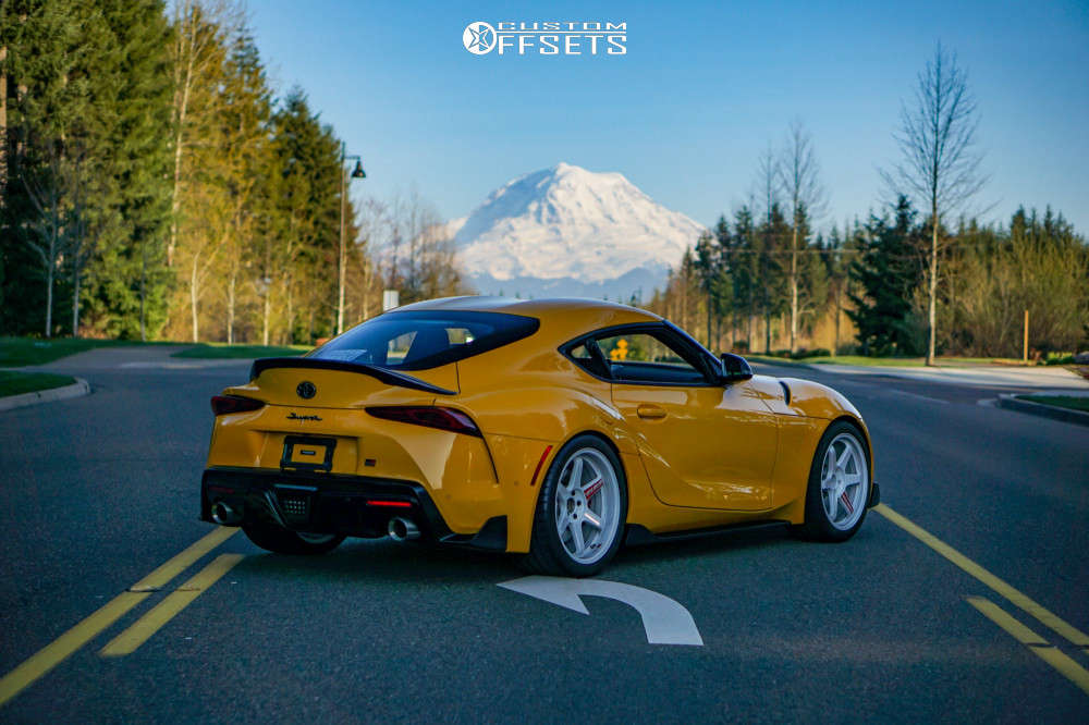 2020 Toyota Supra with 19x9.5 22 Rays Engineering Te37 and 265/35R19 ...