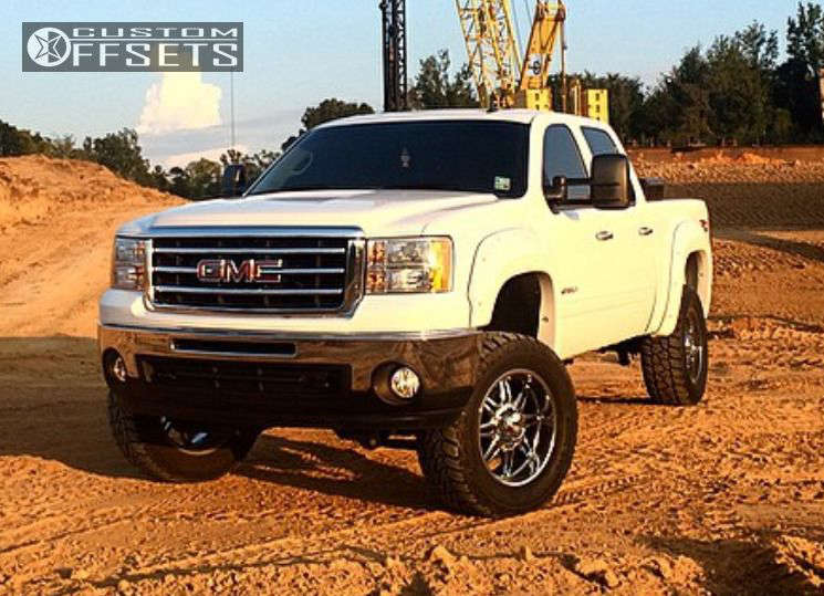2013 GMC Sierra 1500 with 20x9 0 Axe Offroad 27 and 35/12.5R20 Mickey ...