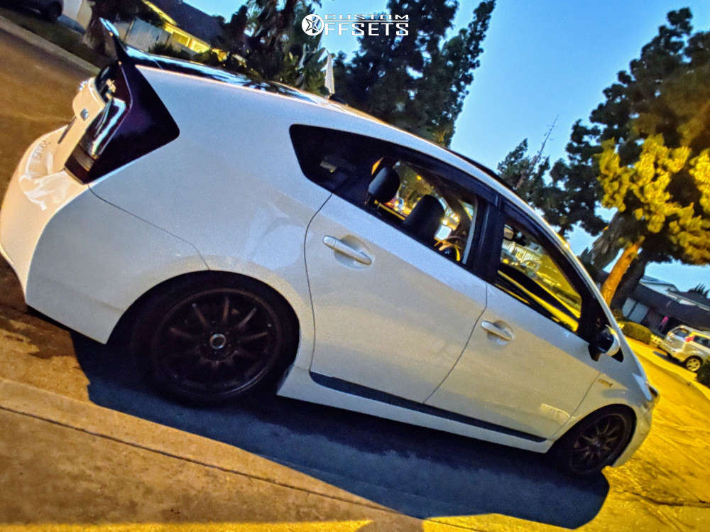 White Prius Black Rims