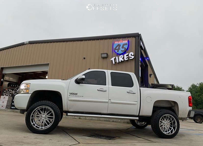 2012 Chevrolet Silverado 1500 with 22x12 -44 Axe Offroad Hades and 35/12.5R22 Suretrac Wild ...