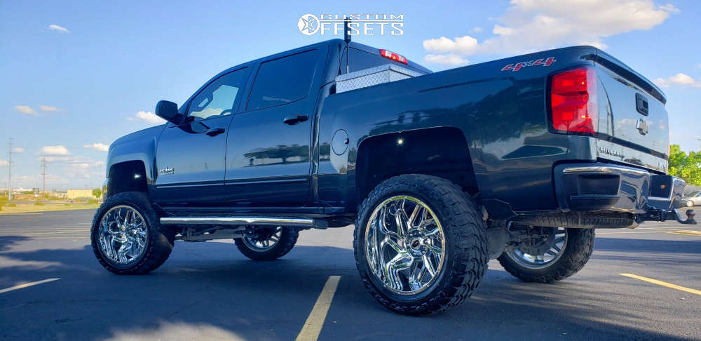 2017 Chevrolet Silverado 1500 with 22x12 -51 Vision Spyder and 35/12 ...