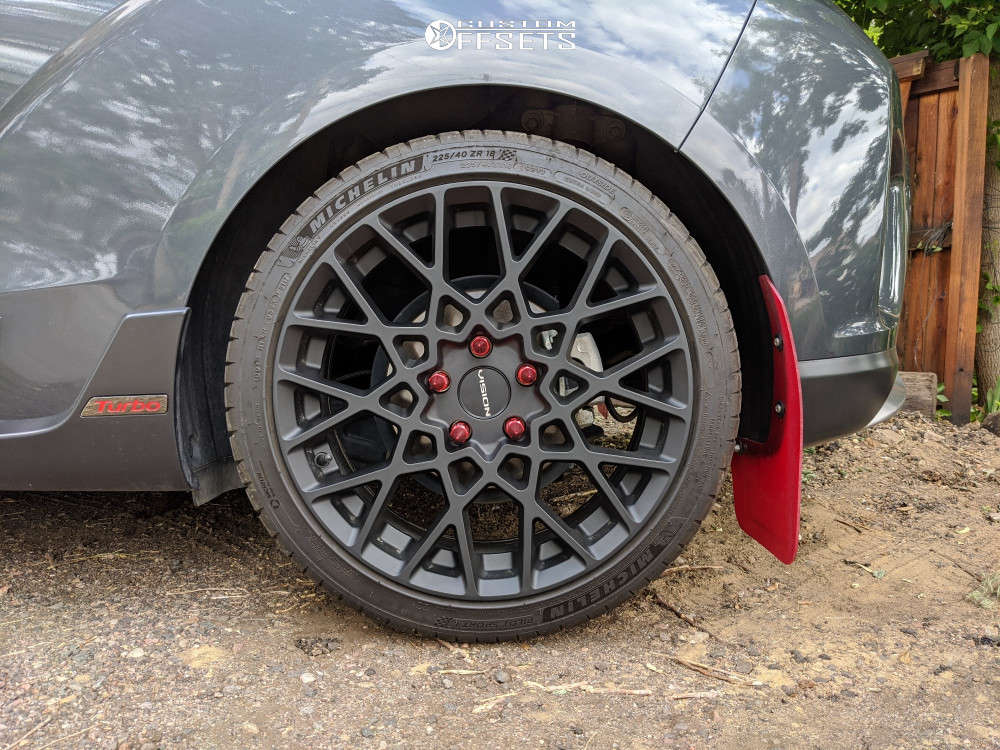 2019 Hyundai Veloster with 18x8 38 Vision Recoil and 225/40R18 Michelin ...