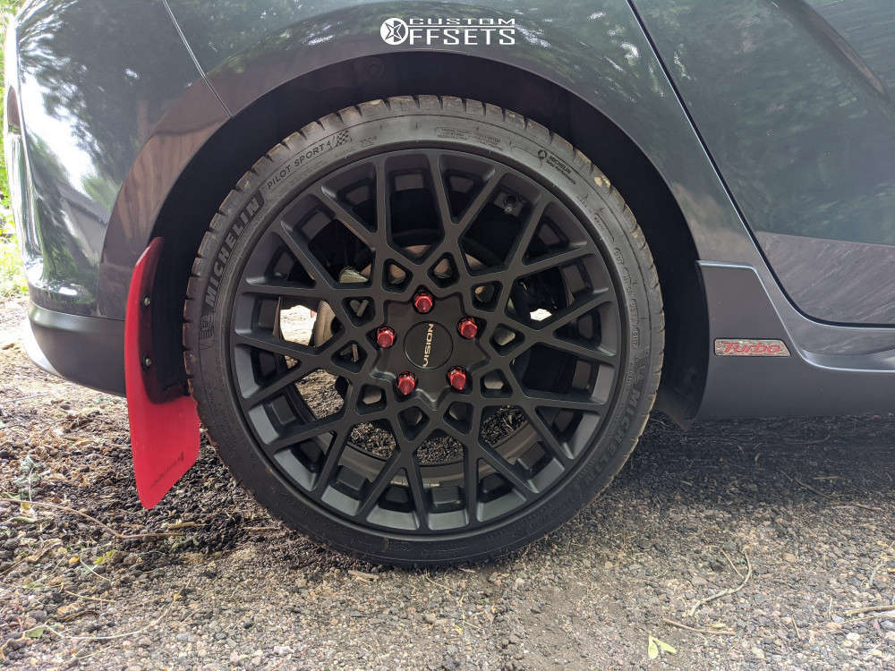 2019 Hyundai Veloster with 18x8 38 Vision Recoil and 225/40R18 Michelin ...