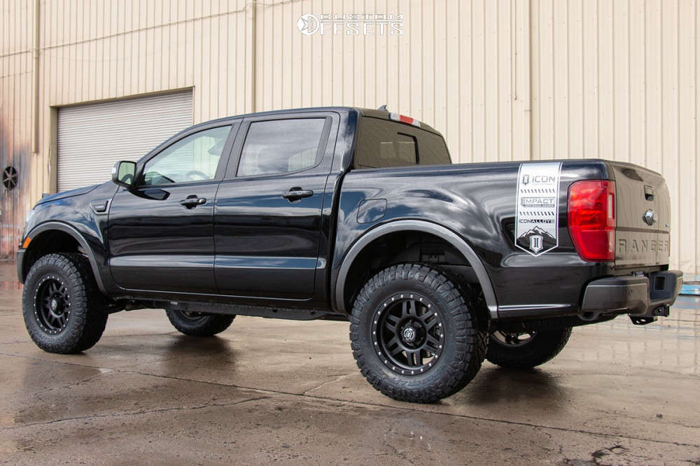 2019 Ford Ranger with 17x8.5 25 Icon Alloys Six Speed and 285/70R17 ...