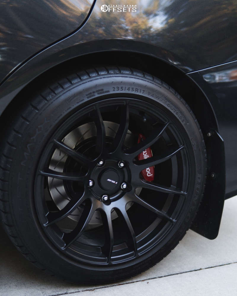 2019 Subaru WRX with 17x9 35 AVID1 AV20 and 235/45R17 Dunlop Sport Maxx ...