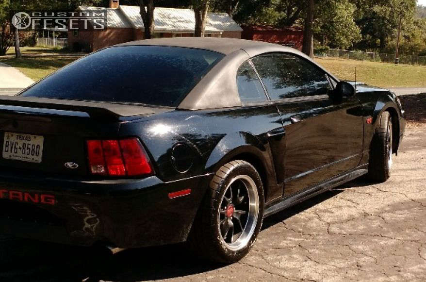 2002 Ford Mustang with 17x9 24 Replica Ford and 245/45R17 Sumitomo HTR ...