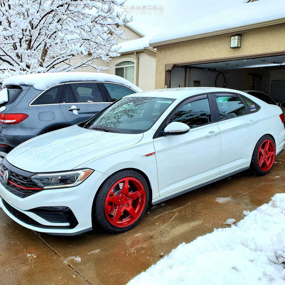 2019 Volkswagen Jetta with 18x8.5 45 Rotiform Wgr and 225/45R18 Hankook ...