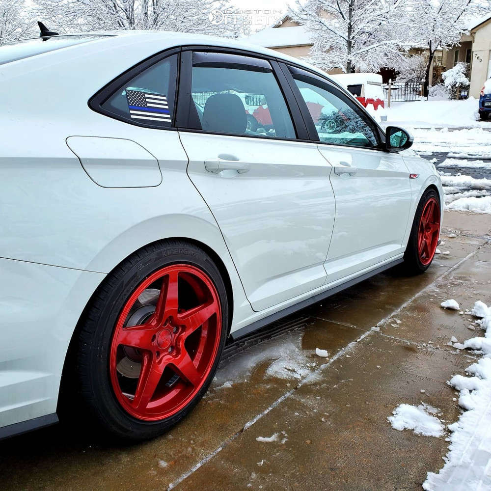 2019 Volkswagen Jetta with 18x8.5 45 Rotiform Wgr and 225/45R18 Hankook ...