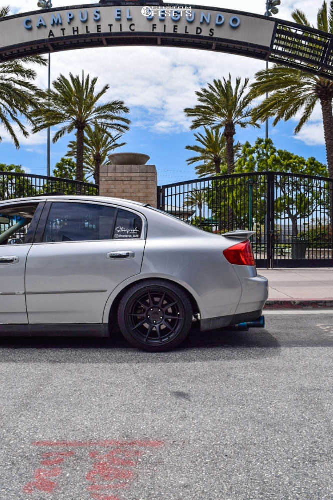 2003 INFINITI G35 with 18x9.5 22 ESR Sr13 and 225/40R18 Accelera Phi ...