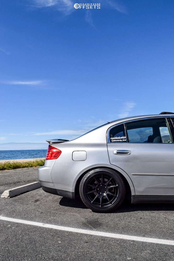 2003 INFINITI G35 with 18x9.5 22 ESR Sr13 and 225/40R18 Accelera Phi ...