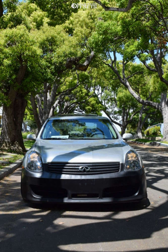 2003 INFINITI G35 with 18x9.5 22 ESR Sr13 and 225/40R18 Accelera Phi ...
