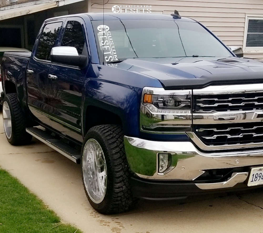 2016 Chevrolet Silverado 1500 with 22x12 -44 Axe Offroad Ax2.5 and 305/45R22 Atturo Trail Blade ...