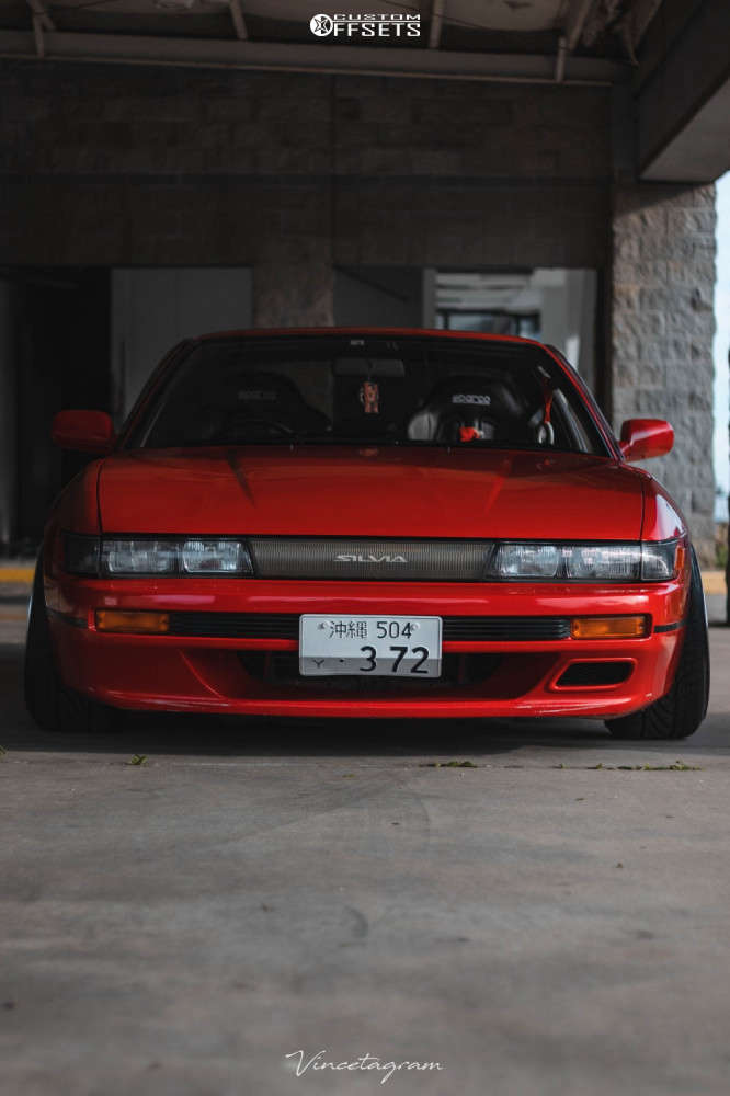 1993 Nissan 240SX with 17x9.5 12 Kansei Knp and 215/40R17 Nitto Neo Gen ...