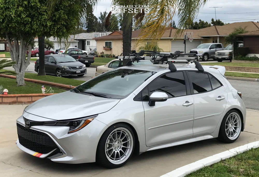 2019 Toyota Corolla with 18x9.5 40 Enkei NT03M and 235/40R18 Sumitomo ...