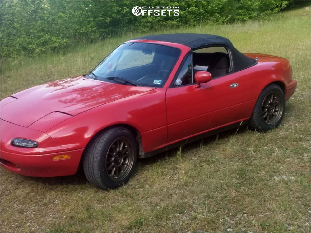 1992 Mazda Miata with 15x7.5 35 Konig Hypergram and 185/55R15 Ironman ...